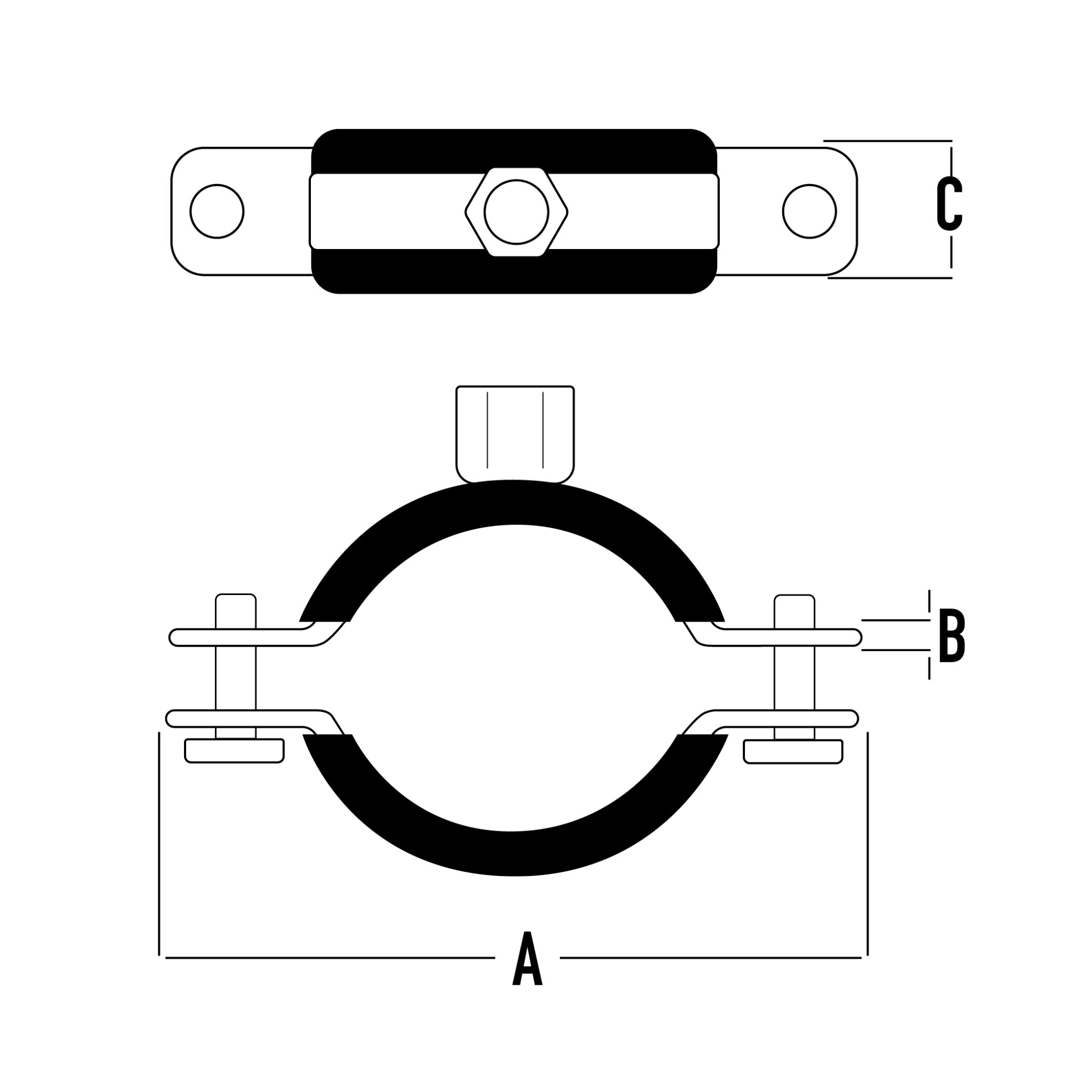 Pipe Clamp with Lining – Ronbar